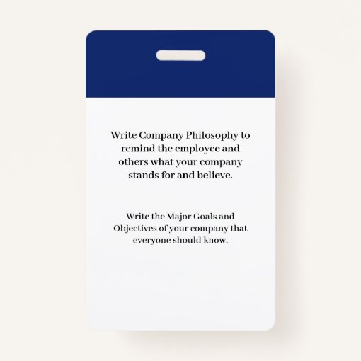 Employee Photo Signature Logo Name Custom ID Badge | Zazzle