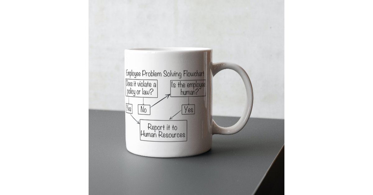 Employee Problem Solving Flowchart Human Resources Coffee Mug | Zazzle