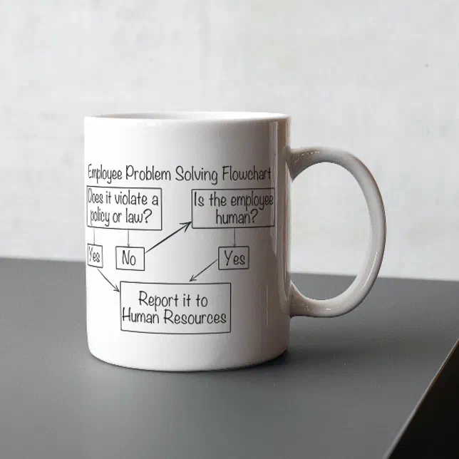 Employee Problem Solving Flowchart Human Resources Coffee Mug | Zazzle