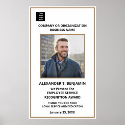 Employee Recognition Awards Logo Personalize Poster | Zazzle