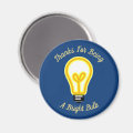 Employee Recognition Bright Light Bulb Thank You Magnet | Zazzle