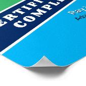 Employee recognition certificate of completion poster | Zazzle