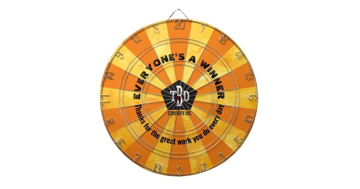 Employee recognition engagement award dart board | Zazzle