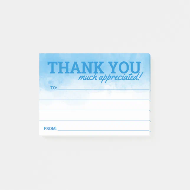 Employee recognition helper thank you kudos post-it notes | Zazzle