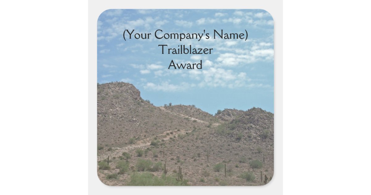 Employee Recognition Trailblazer Work Appreciation Square Sticker | Zazzle