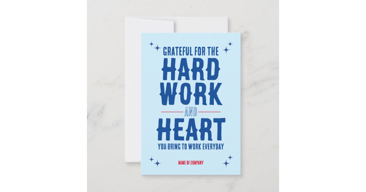 Employee Staff Thank You Appreciation Card | Zazzle