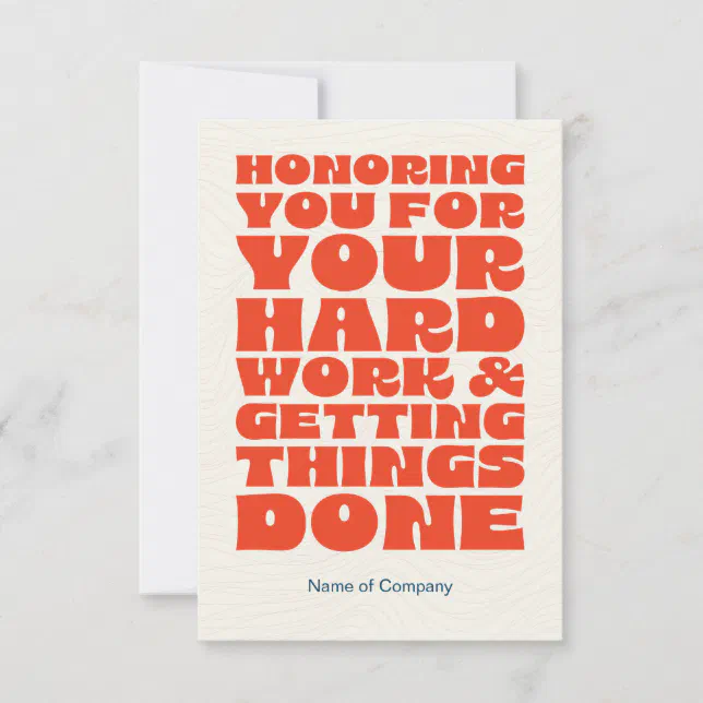 Employee Staff Thank You Appreciation Card | Zazzle