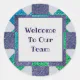 Employee Welcome Mosaic Professional Business Classic Round Sticker ...