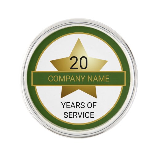 Employee Years of Service Lapel Pin | Zazzle
