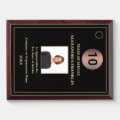 Employee Years Of Service Photo Logo Gold Custom Award Plaque | Zazzle