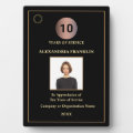 Employee Years Of Service Photo Logo Gold Custom Plaque | Zazzle