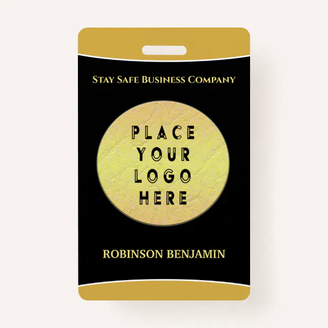 Employees ID Business Logo Branding Custom Card Badge | Zazzle