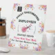 Employees Vaccinated Mask Business Logo Custom Pedestal Sign | Zazzle