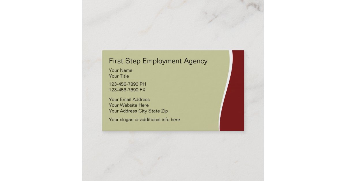 Employment Agency Business Cards | Zazzle