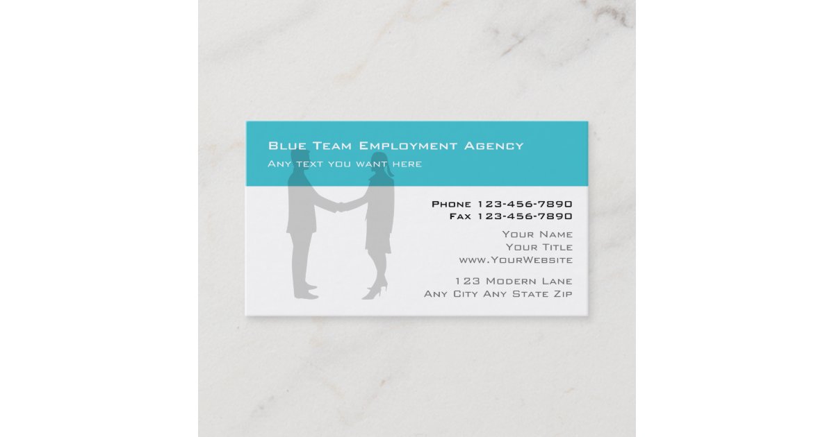 Employment Agency Business Cards | Zazzle.com