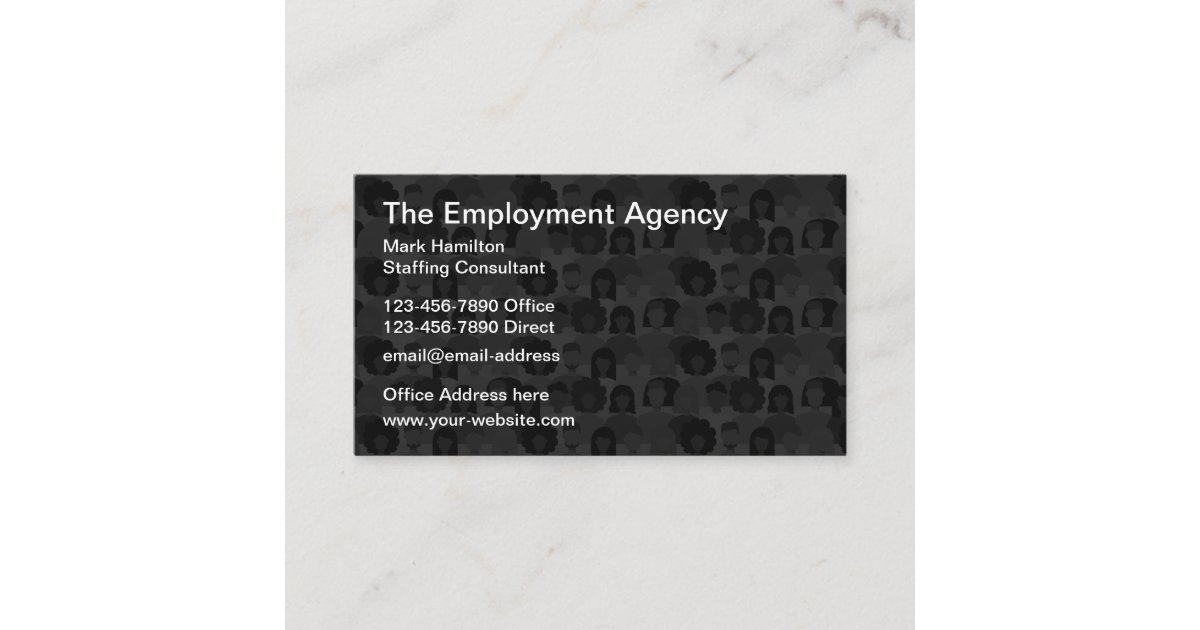 Employment And Staffing Agency Business Card | Zazzle