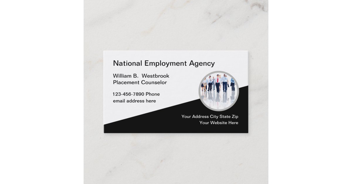 Employment Temp Agency Business Card | Zazzle