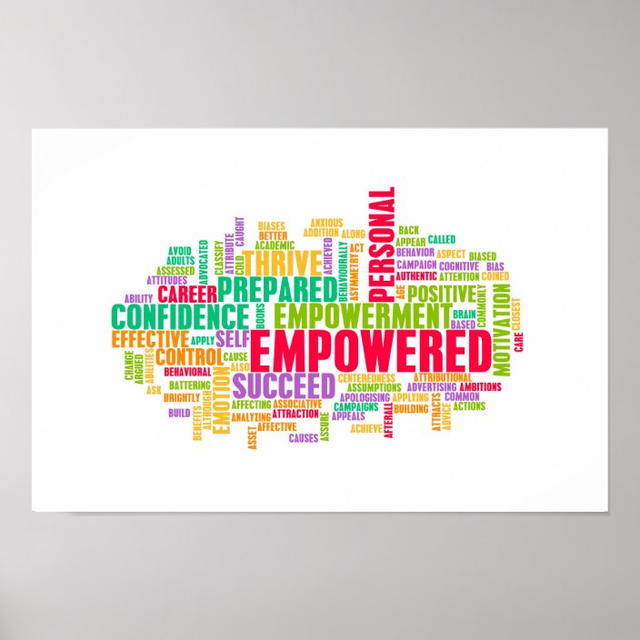 Empowered or Empowerment of Self as a Concept Poster | Zazzle.com