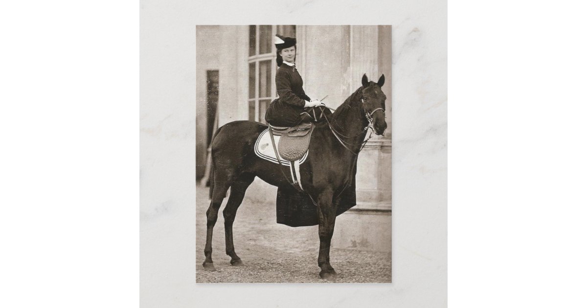 Empress Sissi of Austria riding horse #024SS Postcard | Zazzle