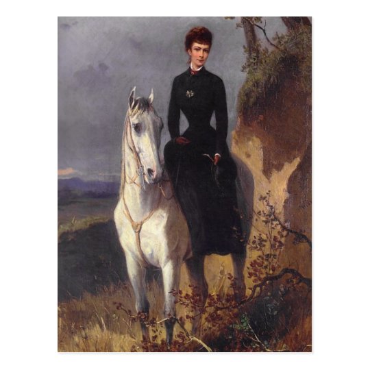 Empress Sissi riding horse sidesaddle #026SS Postcard | Zazzle.com