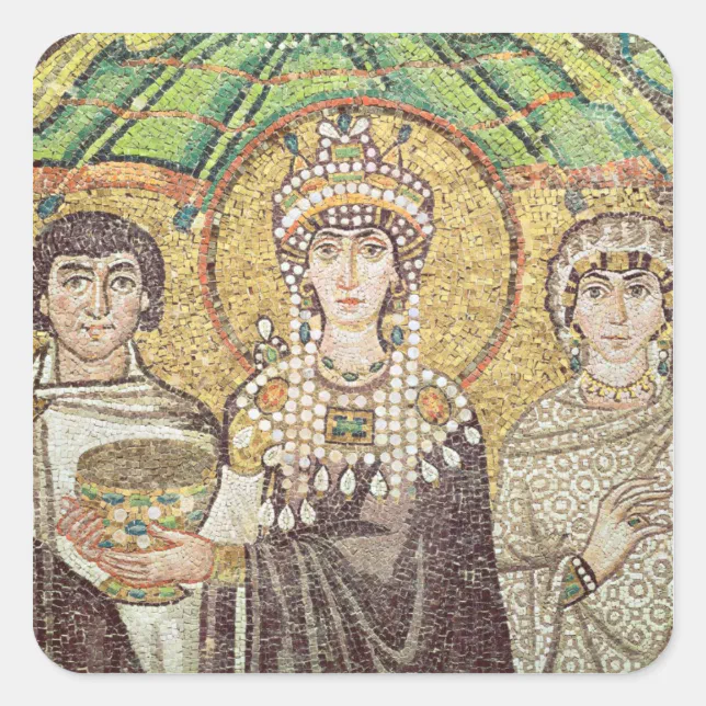 Empress Theodora Square Sticker | Zazzle