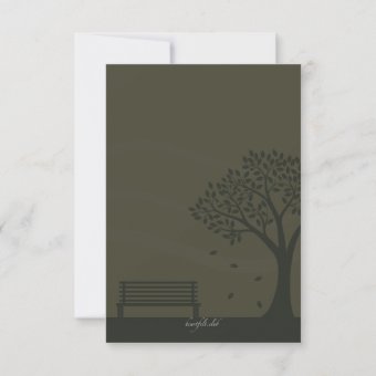 Empty Bench Bereavement Thank You Notecard | Zazzle