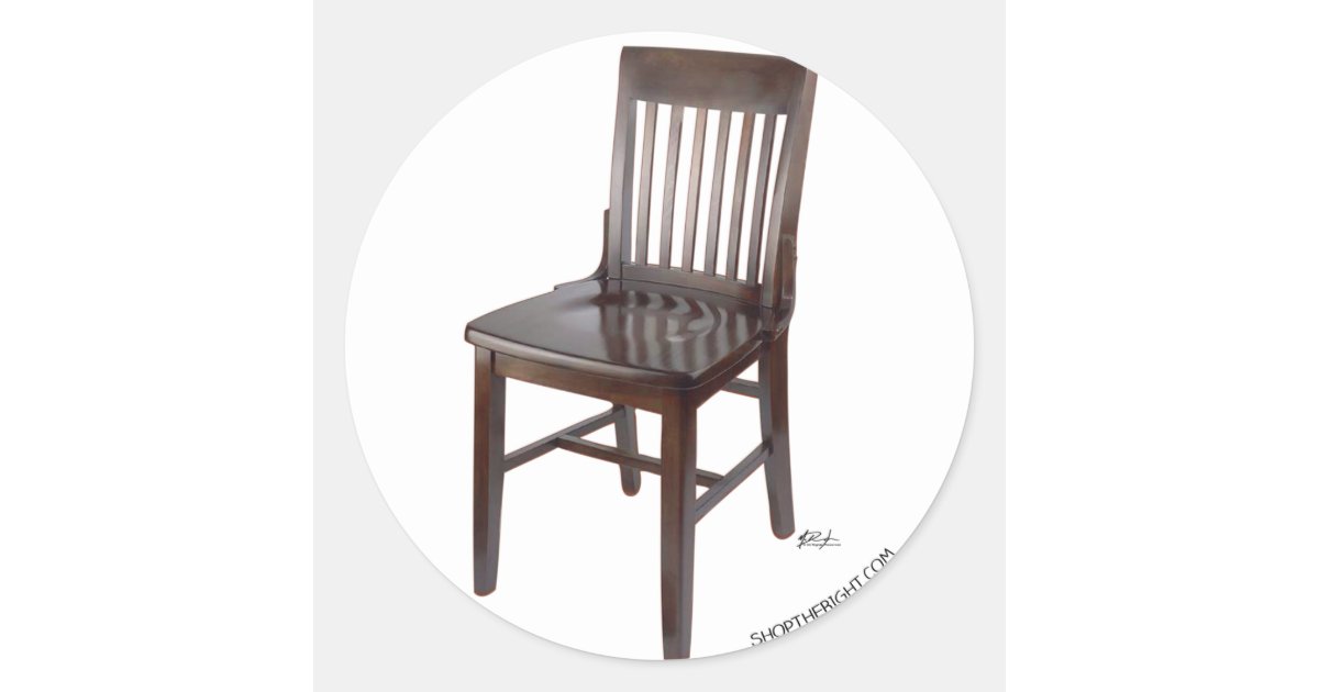 Empty Chair Classic Round Sticker | Zazzle