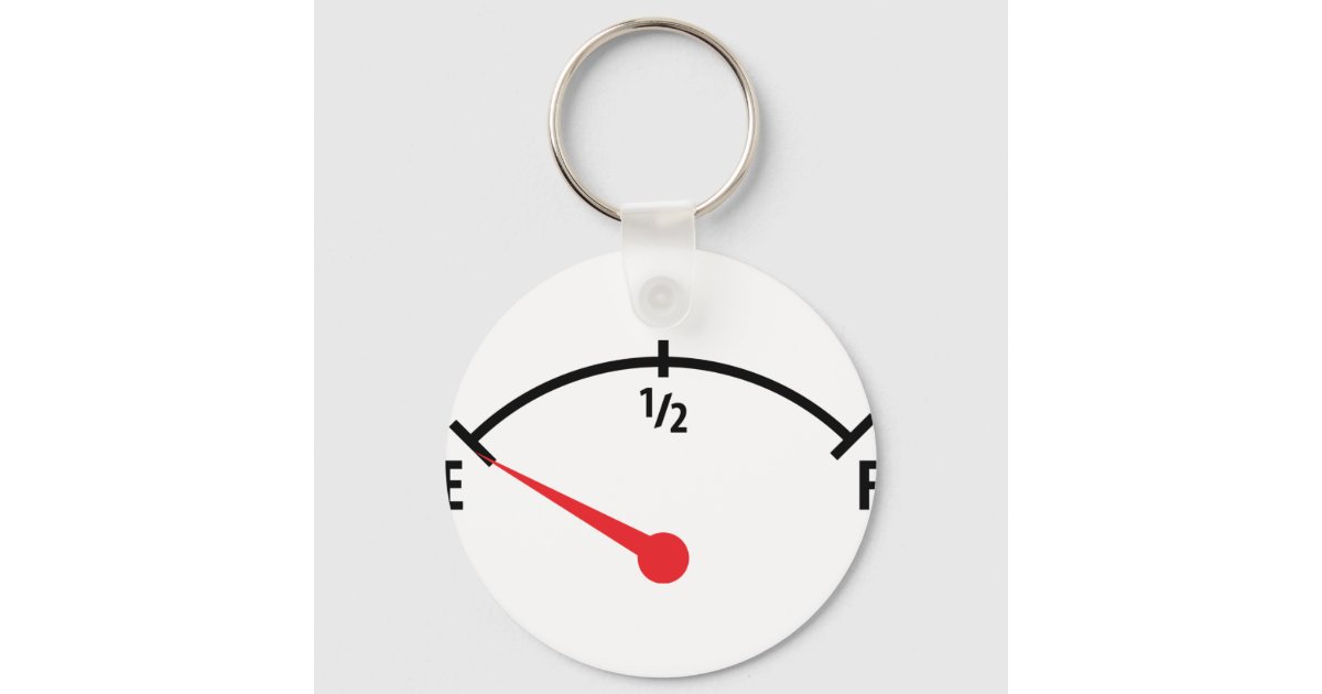 empty fuel tank indicator gage car keychain | Zazzle