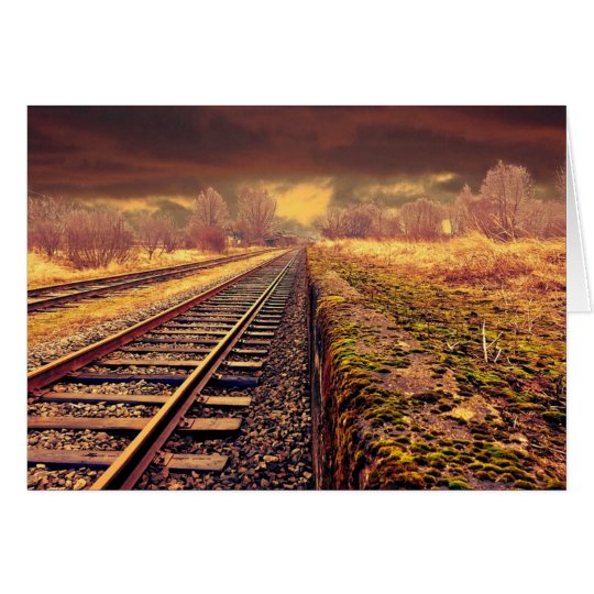 Empty Train Tracks Blank Card | Zazzle.com