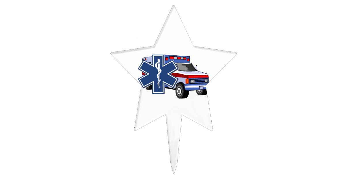 EMS Ambulance Cake Topper | Zazzle