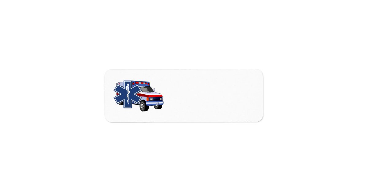 EMS Ambulance EMT Paramedic Label | Zazzle