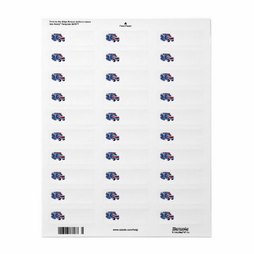 EMS Ambulance EMT Paramedic Label | Zazzle