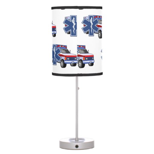 EMS Ambulance EMT Paramedic Rescue Lights Table Lamp | Zazzle
