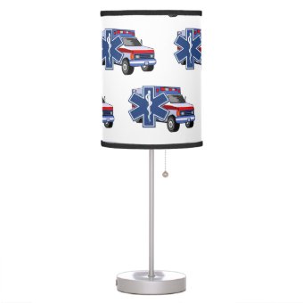 EMS Ambulance EMT Paramedic Rescue Lights Table Lamp | Zazzle
