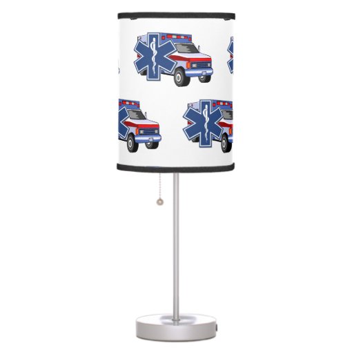 EMS Ambulance EMT Paramedic Rescue Lights Table Lamp | Zazzle