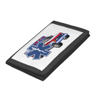 EMS Ambulance For EMT and Paramedics Tri-fold Wallet | Zazzle