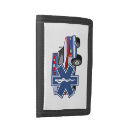 EMS Ambulance For EMT and Paramedics Tri-fold Wallet | Zazzle