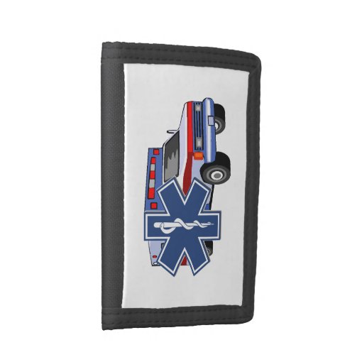 EMS Ambulance For EMT and Paramedics Tri-fold Wallet | Zazzle