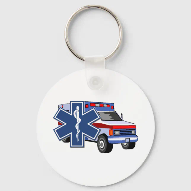 EMS Ambulance Keychain | Zazzle