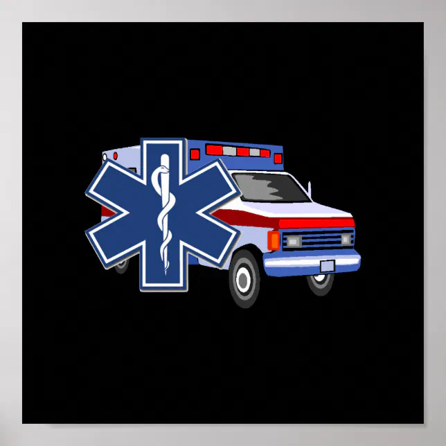 EMS Ambulance Poster | Zazzle