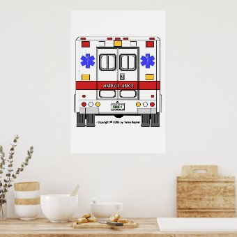EMS-Ambulance Poster | Zazzle