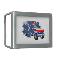 EMS Ambulance Rectangular Belt Buckle | Zazzle