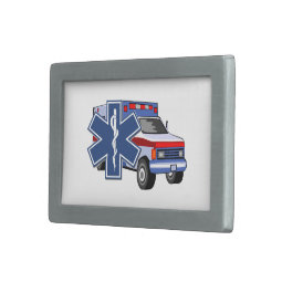 EMS Ambulance Rectangular Belt Buckle | Zazzle