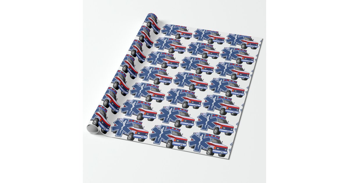 EMS Ambulance Wrapping Paper | Zazzle