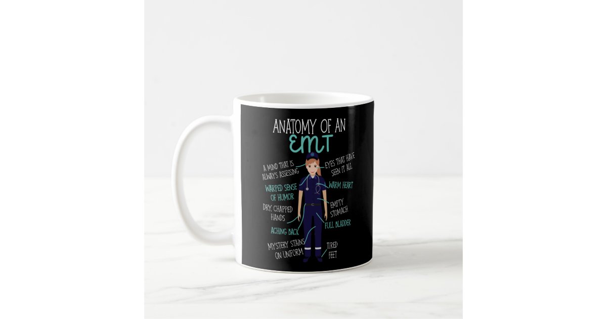 EMS Emergency Anatomy Of An Emt Coffee Mug | Zazzle