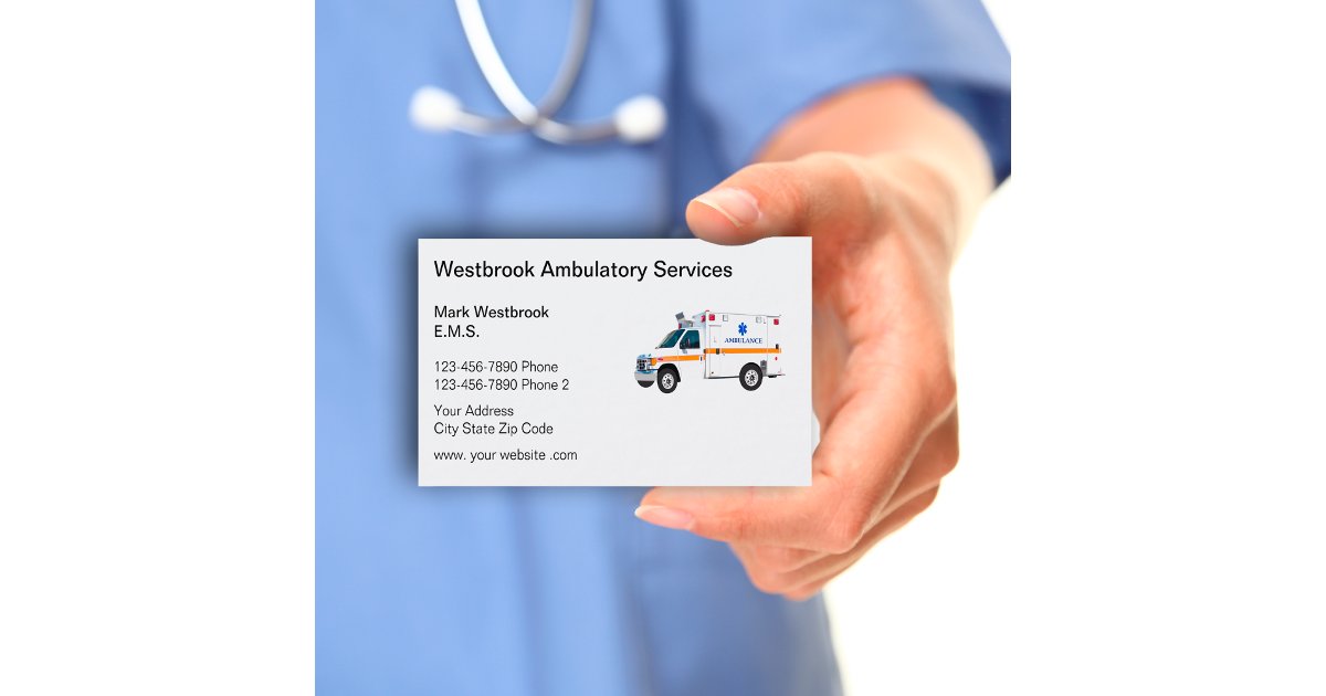 EMS EMergency Medical Services Business Card | Zazzle