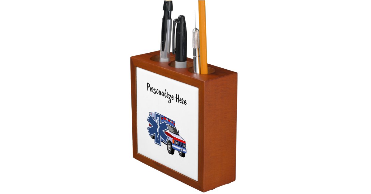 EMS EMT Paramedic Ambulance Desk Organizer | Zazzle