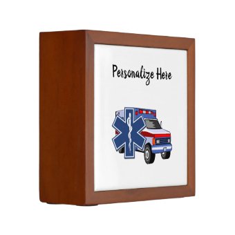 EMS EMT Paramedic Ambulance Desk Organizer | Zazzle