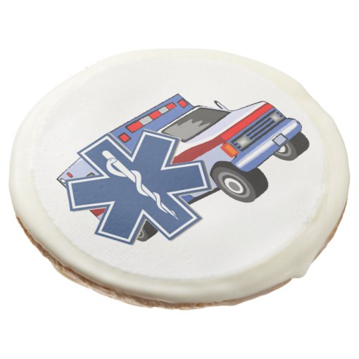 EMS EMT Paramedic Ambulance Sugar Cookie | Zazzle