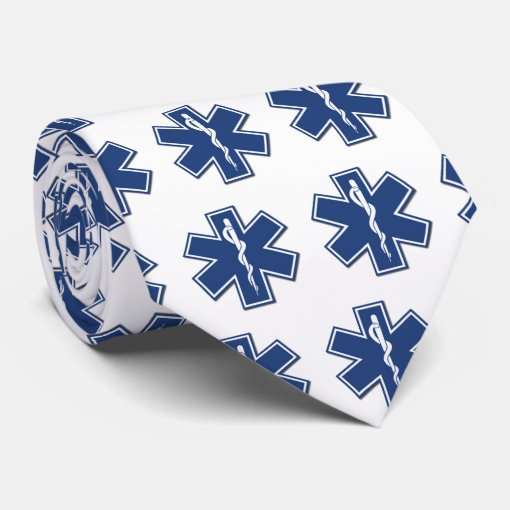 EMS EMT Star of Life Tie | Zazzle